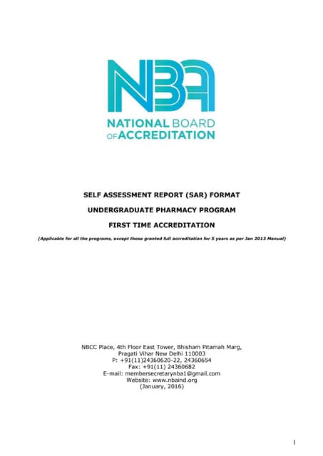 NBA preparation for Tier-II Institute according to revised SAR | PPTX | Undergraduate Education ...