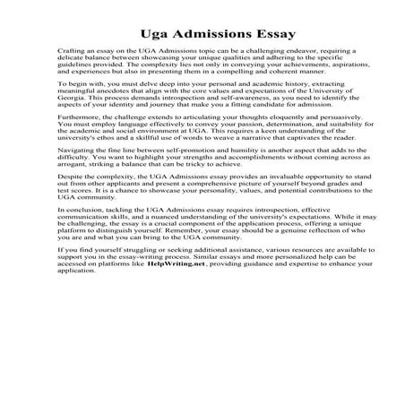 Uga Admissions Essay.pdfUga Admissions Essay | PDF