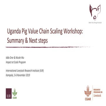 Uganda pig value chain scaling workshop: Summary and next steps | PPT