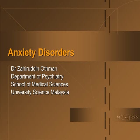 Anxiety disorders | PPT