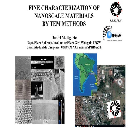 FINE CHARACTERIZATION OF NANOSCALE MATERIALS BY TEM METHODS | PPT