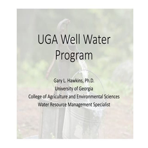 Uga well program hawkins | PDF