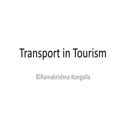 Tourism Transportation | PPTX