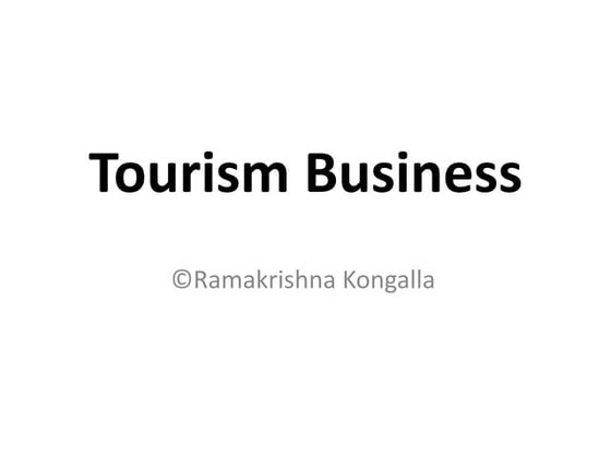Classification of Tour Packages | PPT