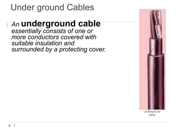 Underground cables | PPTX