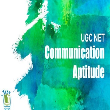 UGC NET Paper - 1 Communication Aptitude Objective Set | PPTX