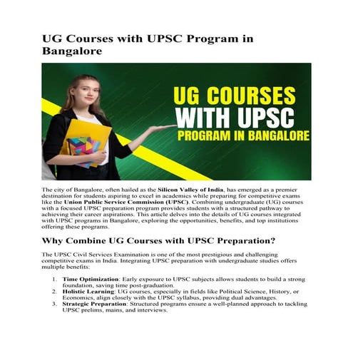 UG Courses with UPSC Program in Bangalore.docx