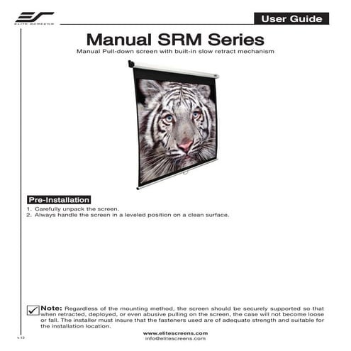 Elite manual screens user guide | PDF