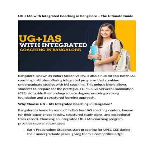 UG + IAS with Integrated Coaching in Bangalore – The Ultimate Guide.docx