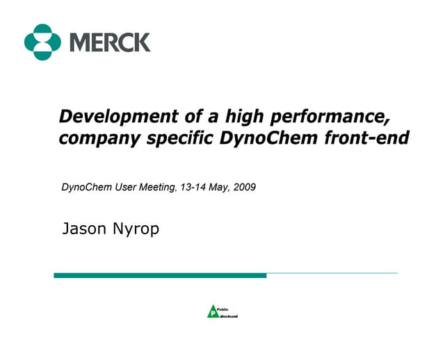 Use of DynoChem in Process Development. Wilfried Hoffmann. | PDF