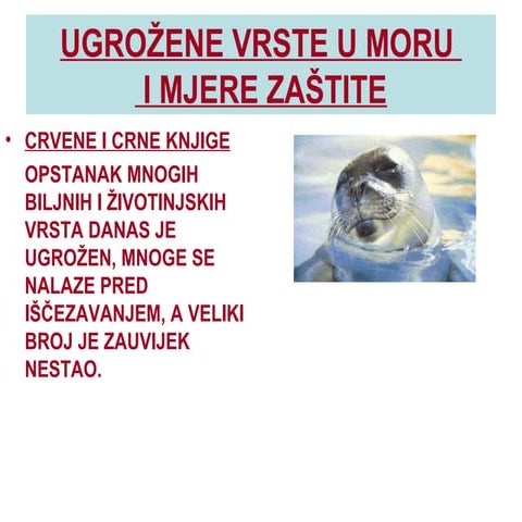 Ugrozene vrste i mjere zastite | PPT