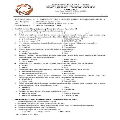 Uh 3 pai_9_smt_1_2015-2016 | PDF