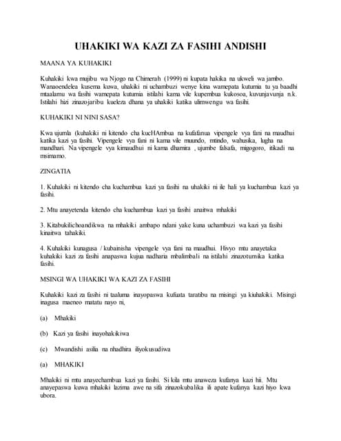 Lahaja za kiswahili kwa ujumla | PDF