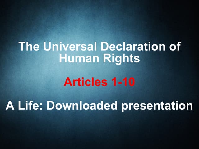 Human Rights Presentation | PPT