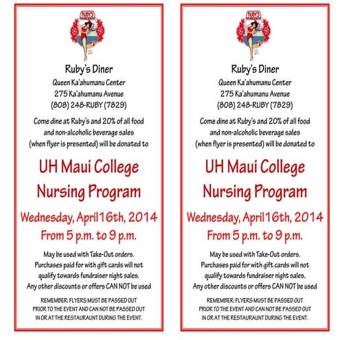 UHMC Nursing Program Fundraiser Flyer | PDF
