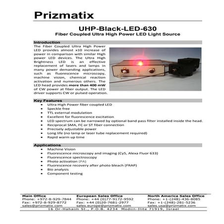 Uhp black-led-630 | PDF | Computer Peripherals | Computing