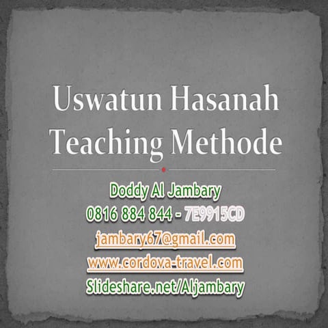 Uswatun Hasanah Teaching Methode | PDF