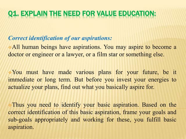UNDERSTANDING THE NEED, BASIC GUIDELINE,CONTENT, PROCESS FOR VALUE EDUCATION | PPTX