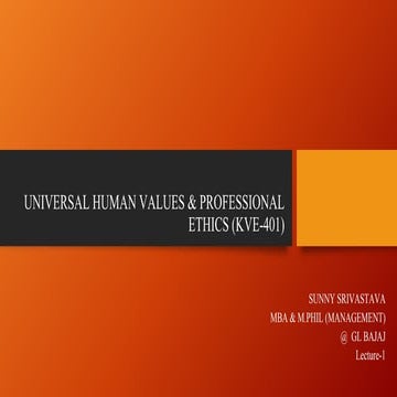 universal human value , subject of engineering | PPT
