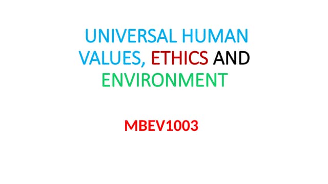 Unit 1 UHV Introduction to Value Education | PPTX