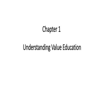 Understanding value education | PDF