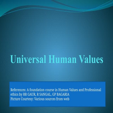 UHV_PPT universal Human Values - In Education | PPTX