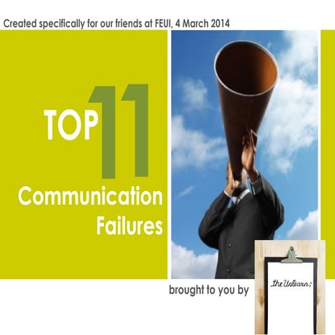 TOP 11 Communication Failures | PDF