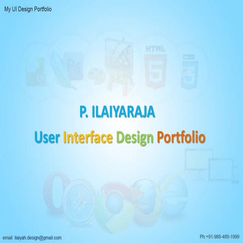 User interface design portfolio | PPTX