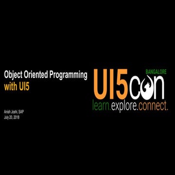 Object Oriented Programming With Ui5 Pptx Programming Languages Computing 7608