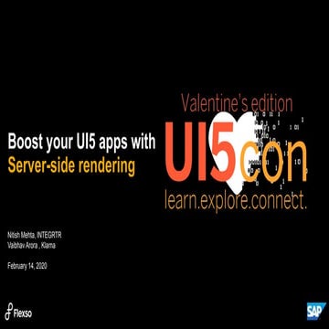 Ui5con 2020 Belgium Boost Your Ui5 Apps With Server Side Rendering 1584