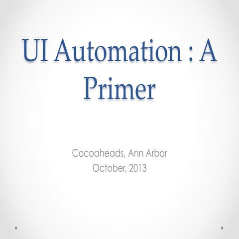 Introduction To Ui Automation Framework Pdf Web Development Internet 6269