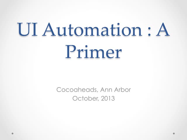 Introduction To Ui Automation Framework Pdf Web Development Internet 6269