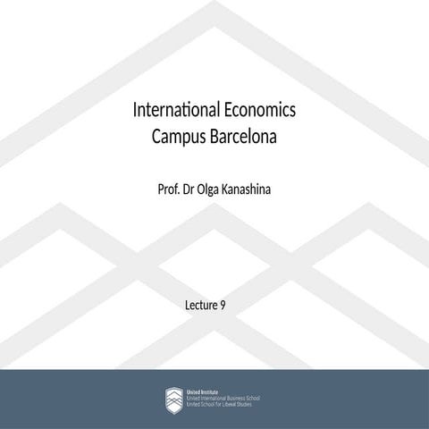 UIBS ECB vs FedRes Lecture of International economics | PPTX