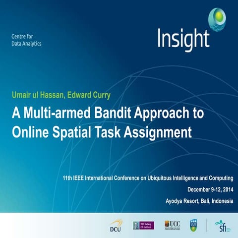 A Multi-armed Bandit Approach to Online Spatial Task Assignment | PPT