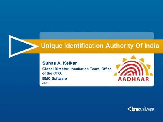 Unique identification authority of india uid | PPTX