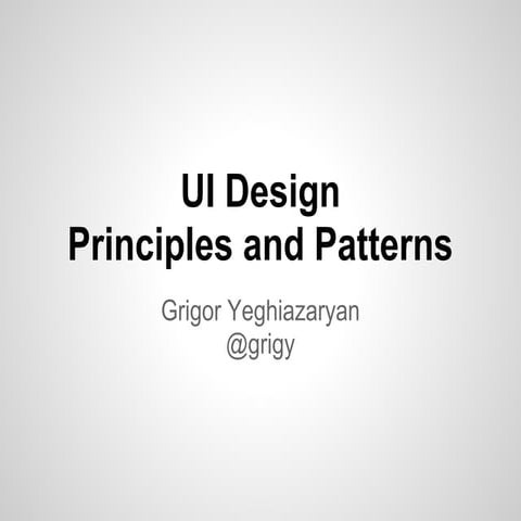 Ui design principles and patterns | PDF