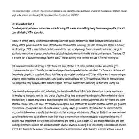 Uiit ai3 s0946175 | PPT