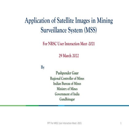 Mining Surveillance System, a brief description | PDF