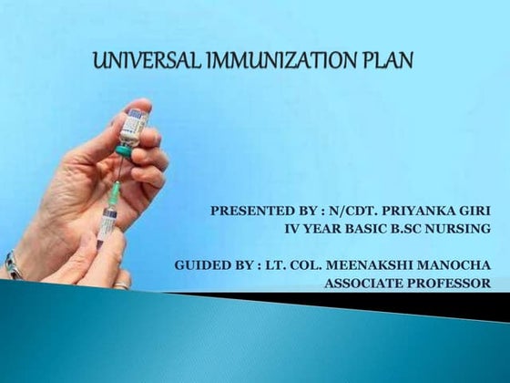 Universal Immunization Programme Ppt 2099