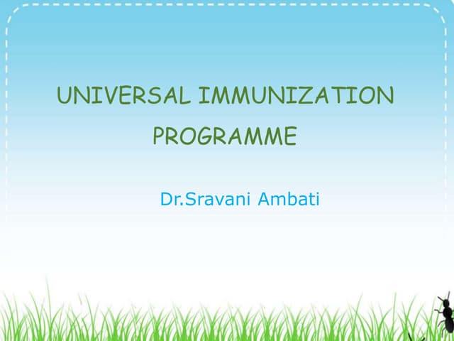 Universal immunisation program | PPTX