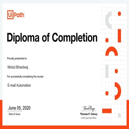 Uipath e mail automation diploma | PDF