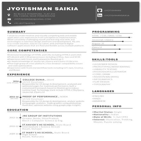 Ui resume | PDF | Web Development | Internet