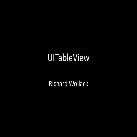 UITableView Training Presentation Slides | PPT
