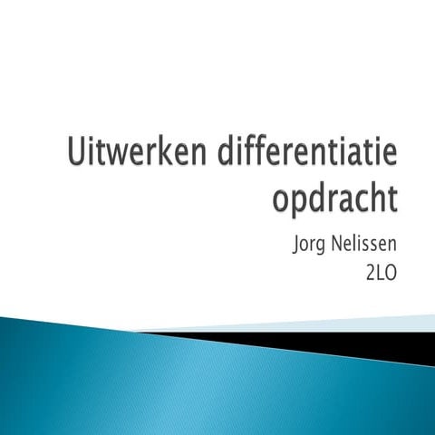 Differentiatie powerpoint stage | PPT