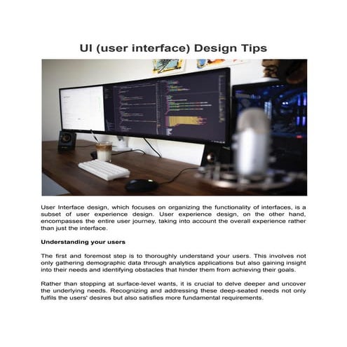 Ui (user Interface) Design Tips | Pdf