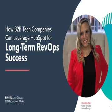 How B2B Tech Companies Can Leverage HubSpot for Long-Term RevOps Success | PPT