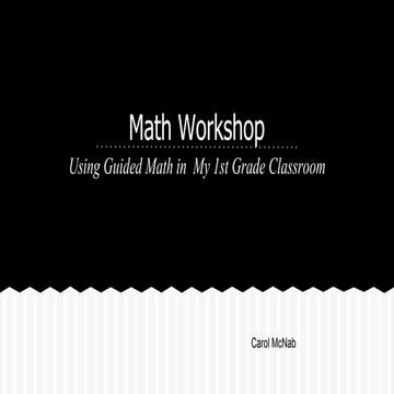 Math workshop | PPTX