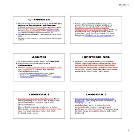 Uji friedman | PDF
