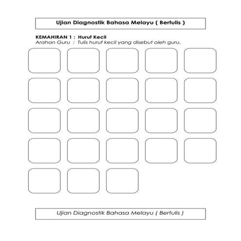 Ujian diagnostik bertulis. | DOC