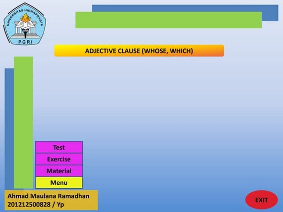 Ujian call popup menu exercises | PPT